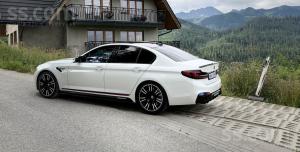White BMW M5 2019 in Riga, with an engine capacity of 4.40 L and mileage of 100 thousand km for 57500 €, photo 6 on AUTOMOTO.COM.LV