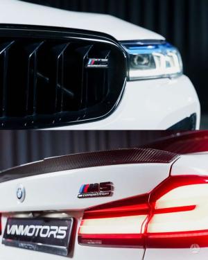 White BMW M5 2020 in Vilnius, with an engine capacity of 4.40 L and mileage of 30 thousand km for 54500 €, photo 11 on AUTOMOTO.COM.LV