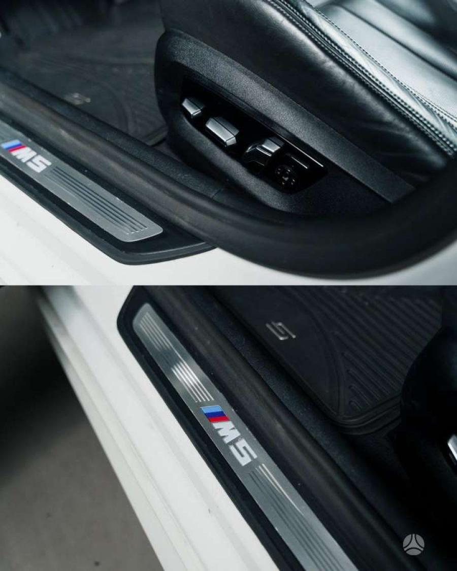 White BMW M5 2020 in Vilnius, with an engine capacity of 4.40 L and mileage of 30 thousand km for 54500 €, photo 21 on AUTOMOTO.COM.LV