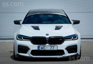 White BMW M5 2022 in Riga, with an engine capacity of 4.40 L and mileage of 81 thousand km for 79000 €, photo  on AUTOMOTO.COM.LV