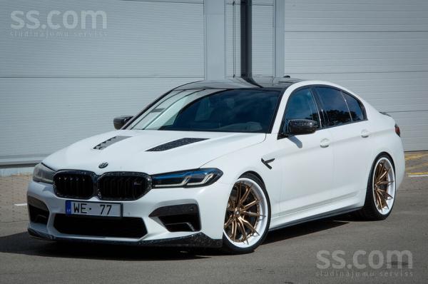 White BMW M5 2022 in Riga, with an engine capacity of 4.40 L and mileage of 81 thousand km for 79000 €, photo 5 on AUTOMOTO.COM.LV