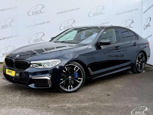 Blue BMW M550 2018 in Klaipeda, with an engine capacity of 4.40 L and mileage of 55 thousand km for 34500 €, photo 1 on AUTOMOTO.COM.LV