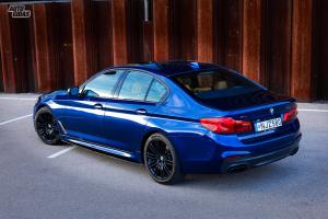 Blue BMW M550 2018 in Kaunas, with an engine capacity of 4.40 L and mileage of 100 thousand km for 28300 €, photo 24 on AUTOMOTO.COM.LV