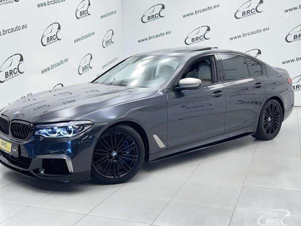 Grey BMW M550 2018 in Vilnius, with an engine capacity of 4.40 L and mileage of 63 thousand km for 29900 €, photo 1 on AUTOMOTO.COM.LV