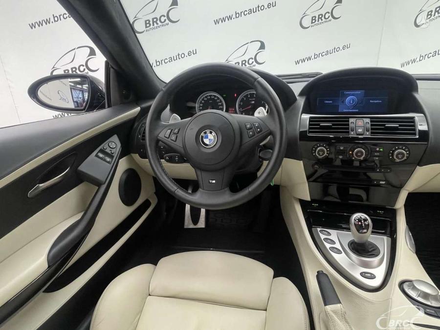 Melns BMW M6 2005 Viļņa, ar dzinēja tilpumu 5.00 L un nobraukumu 123 tūkst. km par 26500 €, foto 11 vietnē AUTOMOTO.COM.LV
