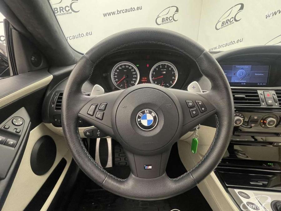 Melns BMW M6 2005 Viļņa, ar dzinēja tilpumu 5.00 L un nobraukumu 123 tūkst. km par 26500 €, foto 28 vietnē AUTOMOTO.COM.LV
