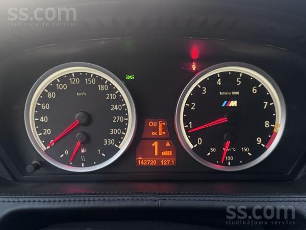 Black BMW M6 2007 in Riga, with an engine capacity of 5.00 L and mileage of 144 thousand km for 21500 €, photo 5 on AUTOMOTO.COM.LV