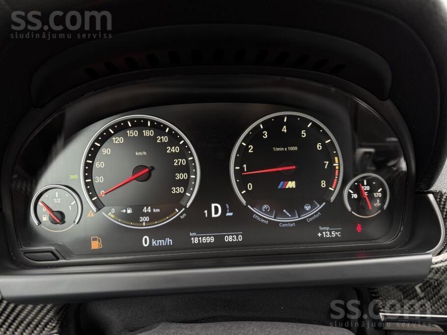 Black BMW M6 2014 in Riga, with an engine capacity of 4.40 L and mileage of 182 thousand km for 24500 €, photo 14 on AUTOMOTO.COM.LV
