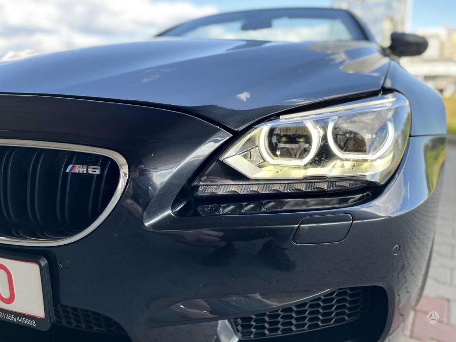 Grey BMW M6 2014 in Vilnius, with an engine capacity of 4.40 L and mileage of 110 thousand km for 28990 €, photo 14 on AUTOMOTO.COM.LV