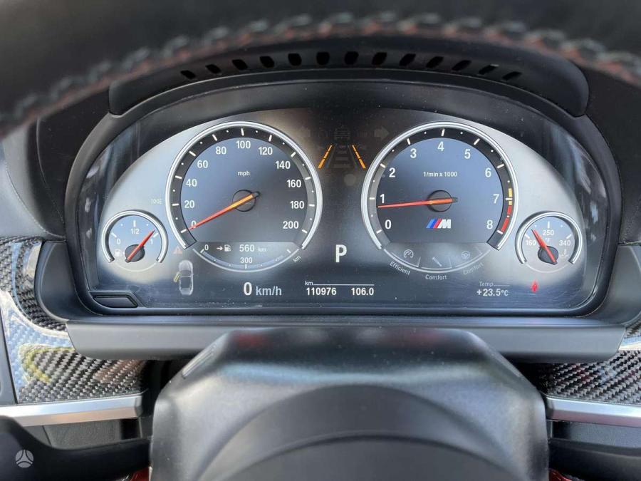 Grey BMW M6 2014 in Vilnius, with an engine capacity of 4.40 L and mileage of 110 thousand km for 28990 €, photo 25 on AUTOMOTO.COM.LV