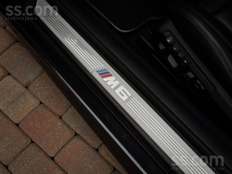 Grey BMW M6 2012 in Riga, with an engine capacity of 4.40 L and mileage of 144 thousand km for 24800 €, photo 23 on AUTOMOTO.COM.LV