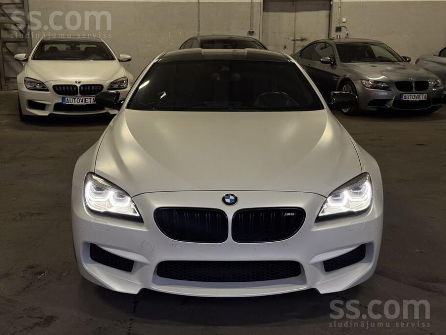 White BMW M6 2017 in Riga, with an engine capacity of 4.40 L and mileage of 136 thousand km for 38990 €, photo 1 on AUTOMOTO.COM.LV