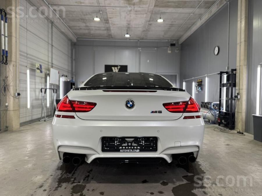White BMW M6 2017 in Riga, with an engine capacity of 4.40 L and mileage of 136 thousand km for 39900 €, photo 6 on AUTOMOTO.COM.LV