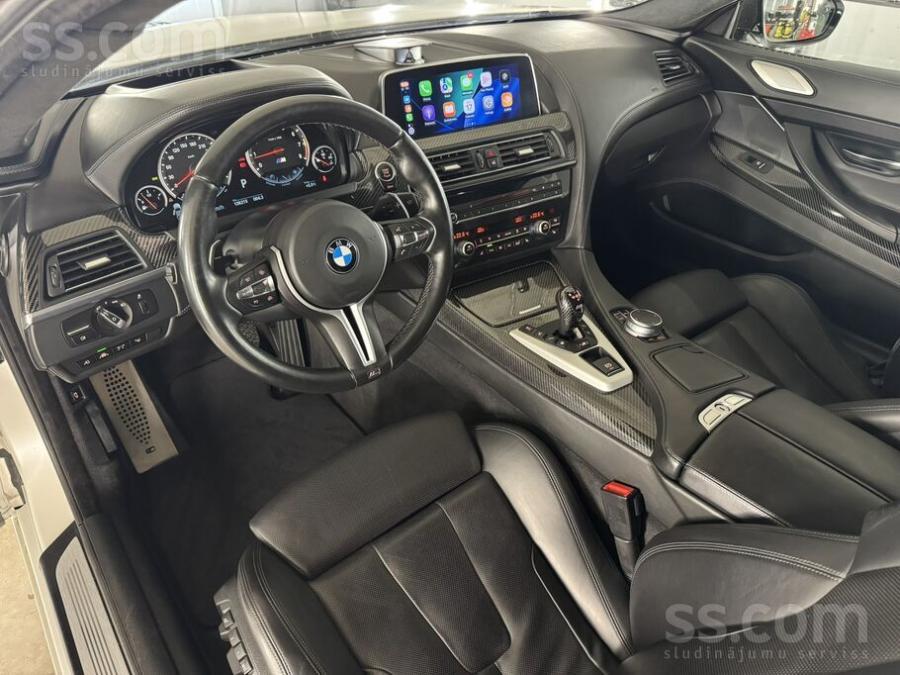 White BMW M6 2017 in Riga, with an engine capacity of 4.40 L and mileage of 136 thousand km for 39900 €, photo 20 on AUTOMOTO.COM.LV