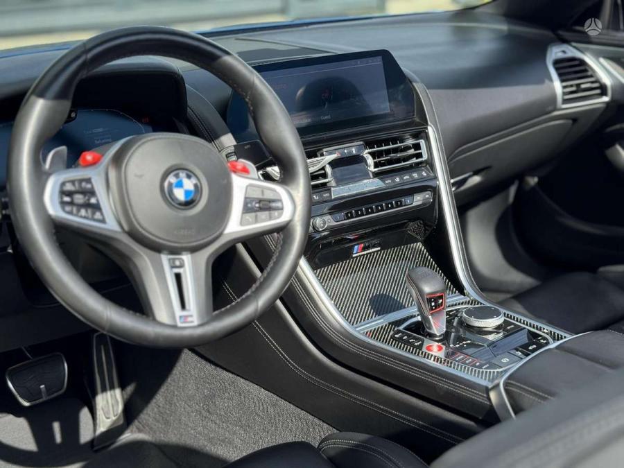 Blue BMW M8 2019 in Kaunas, with an engine capacity of 4.40 L and mileage of 104 thousand km for 61999 €, photo 9 on AUTOMOTO.COM.LV