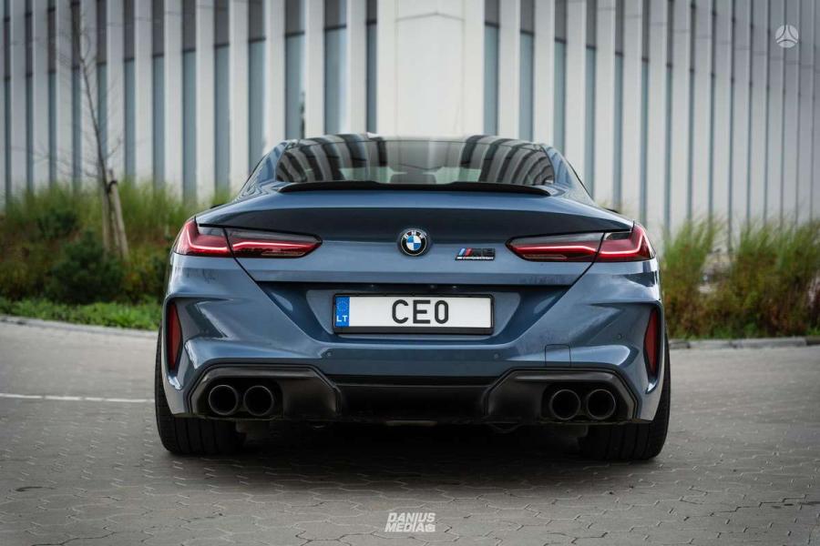 Blue BMW M8 2020 in Vilnius, with an engine capacity of 4.40 L and mileage of 54 thousand km for 71500 €, photo 10 on AUTOMOTO.COM.LV