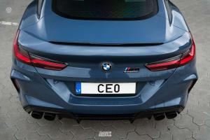 Blue BMW M8 2020 in Vilnius, with an engine capacity of 4.40 L and mileage of 54 thousand km for 71500 €, photo 11 on AUTOMOTO.COM.LV