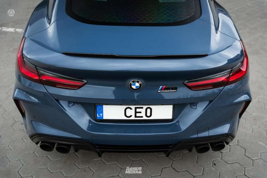 Blue BMW M8 2020 in Vilnius, with an engine capacity of 4.40 L and mileage of 54 thousand km for 71500 €, photo 11 on AUTOMOTO.COM.LV