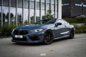 Blue BMW M8 2020 in Vilnius, with an engine capacity of 4.40 L and mileage of 54 thousand km for 71500 €, photo 12 on AUTOMOTO.COM.LV