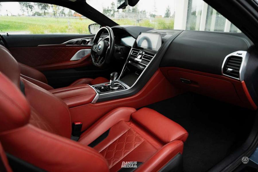 Blue BMW M8 2020 in Vilnius, with an engine capacity of 4.40 L and mileage of 54 thousand km for 71500 €, photo 15 on AUTOMOTO.COM.LV