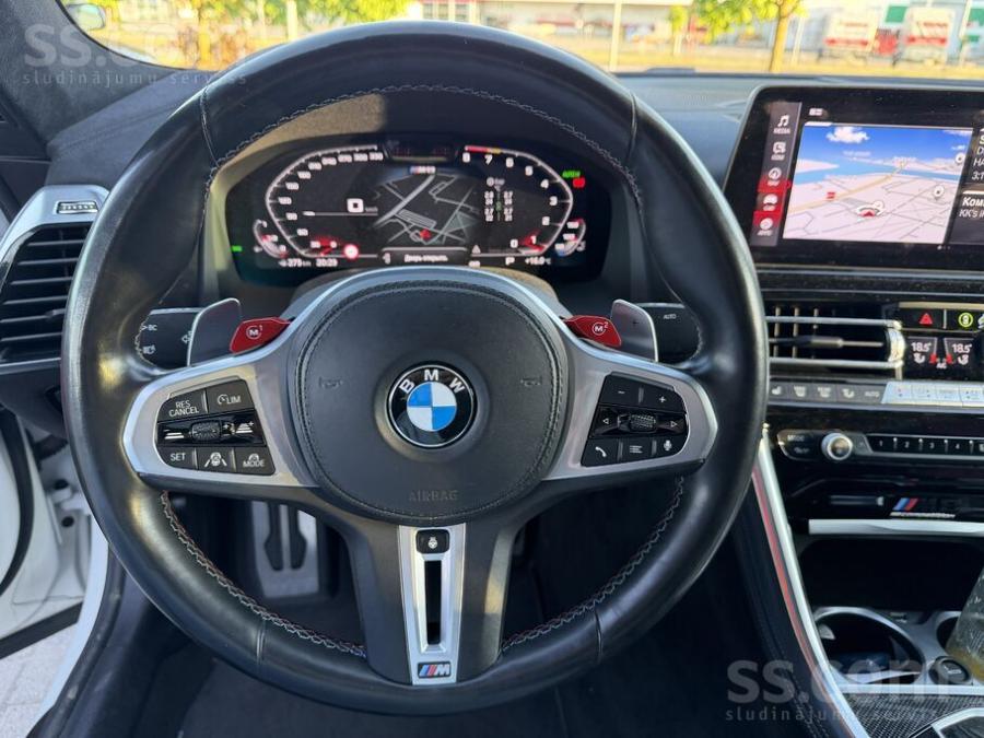White BMW M8 2022 in Liepaja, with an engine capacity of 4.40 L and mileage of 72 thousand km for 82000 €, photo 10 on AUTOMOTO.COM.LV