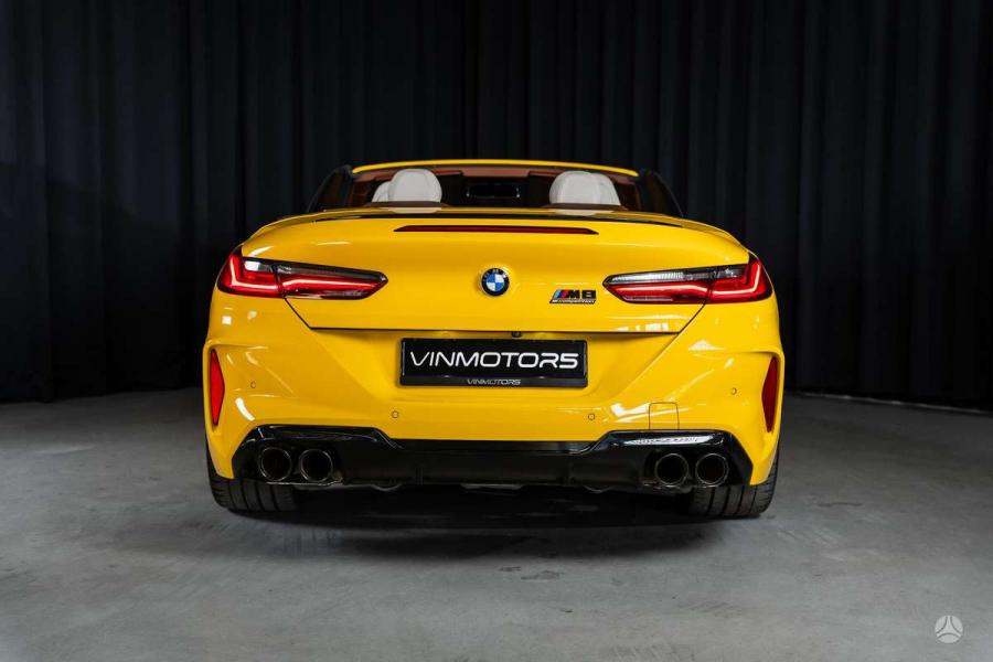 Yellow BMW M8 2022 in Vilnius, with an engine capacity of 4.40 L and mileage of 48 thousand km for 99999 €, photo 6 on AUTOMOTO.COM.LV