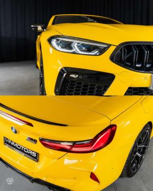Yellow BMW M8 2022 in Vilnius, with an engine capacity of 4.40 L and mileage of 48 thousand km for 99999 €, photo 9 on AUTOMOTO.COM.LV