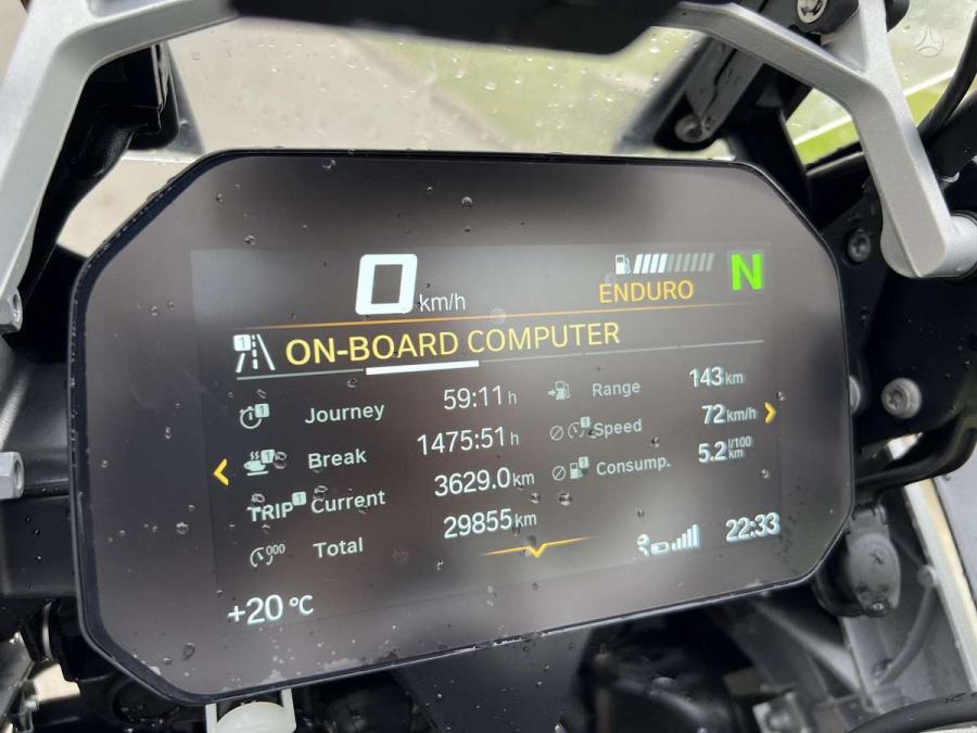 Black BMW R 1200GS 2018 in Vilnius, with an engine capacity of 1.20 L and mileage of 33 thousand km for 13200 €, photo 13 on AUTOMOTO.COM.LV