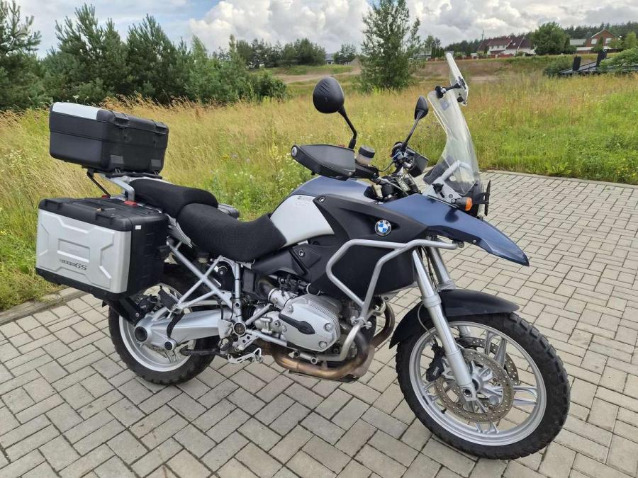 Blue BMW R 1200GS 2005 in Vilnius, with an engine capacity of 1.17 L and mileage of 75 thousand km for 3900 €, photo 1 on AUTOMOTO.COM.LV