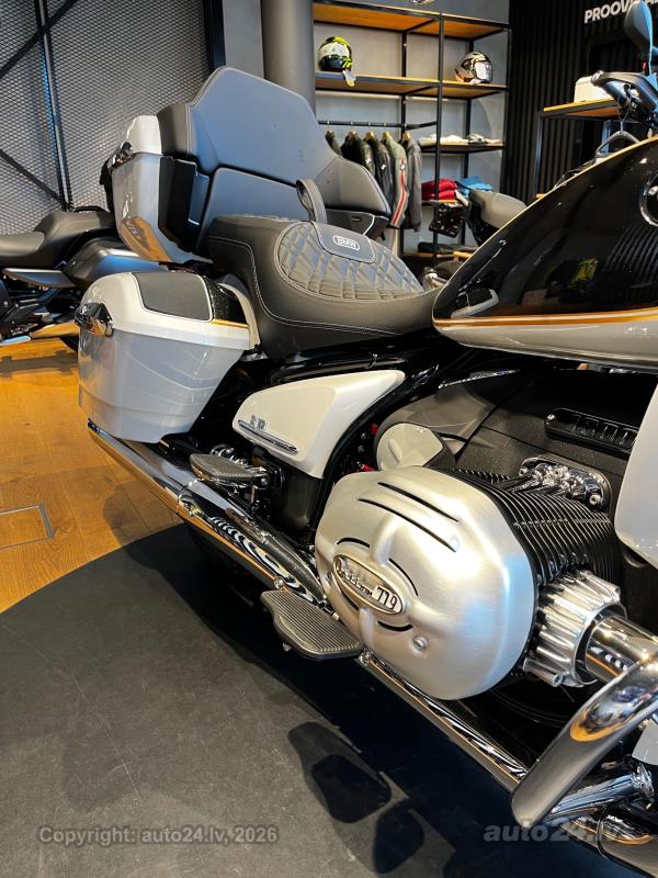 White BMW R 18 2024 in Tallinn, with an engine capacity of 1.80 L and mileage of 1 thousand km for 23990 €, photo 8 on AUTOMOTO.COM.LV