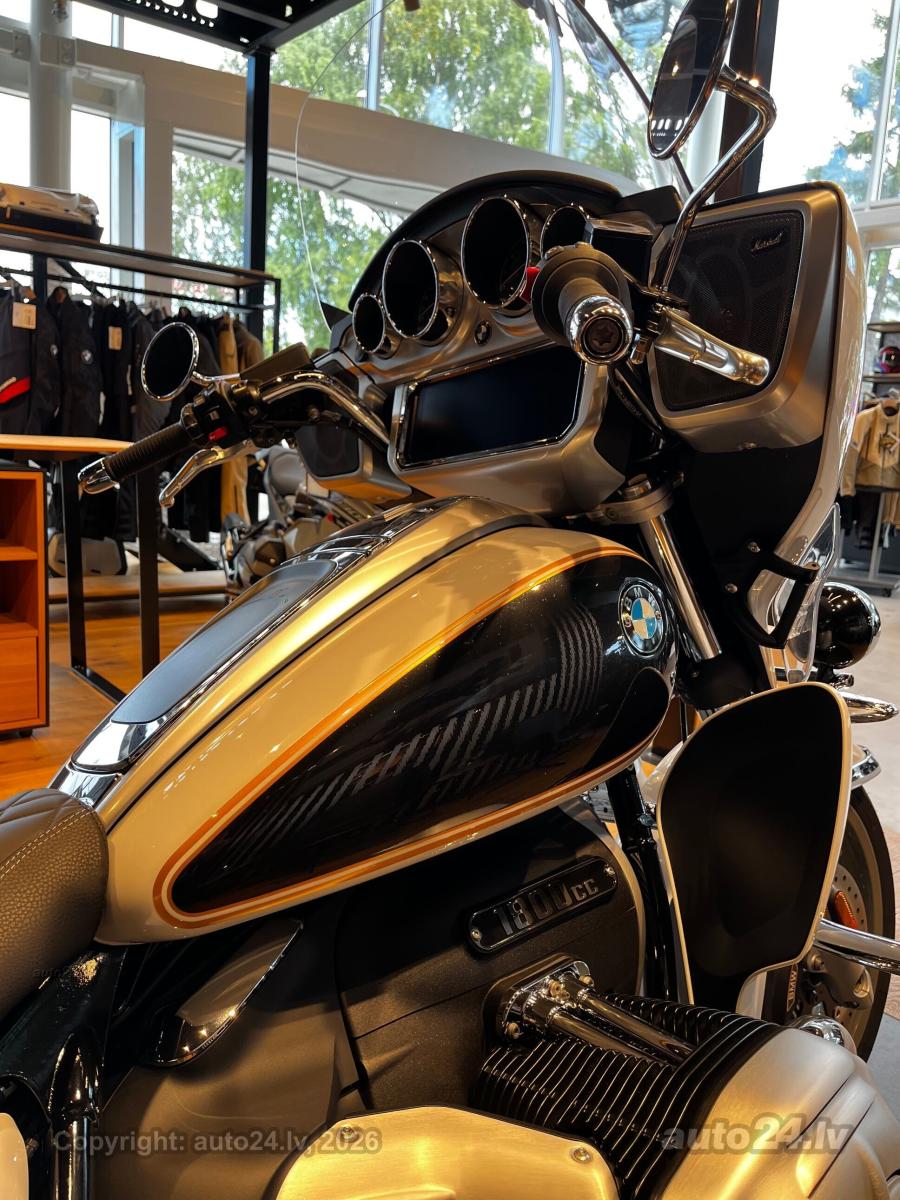 White BMW R 18 2024 in Tallinn, with an engine capacity of 1.80 L and mileage of 1 thousand km for 23990 €, photo 14 on AUTOMOTO.COM.LV
