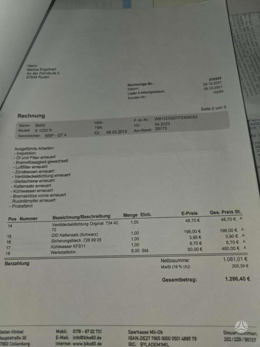 Sarkans BMW S 1000R 2015 Kretinga, ar dzinēja tilpumu 1.00 L un nobraukumu 52 tūkst. km par 6400 €, foto 22 vietnē AUTOMOTO.COM.LV