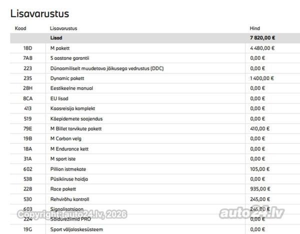 Black BMW S 1000RR 2023 in Tallinn, with an engine capacity of 1.00 L and mileage of 6 thousand km for 25000 €, photo 9 on AUTOMOTO.COM.LV