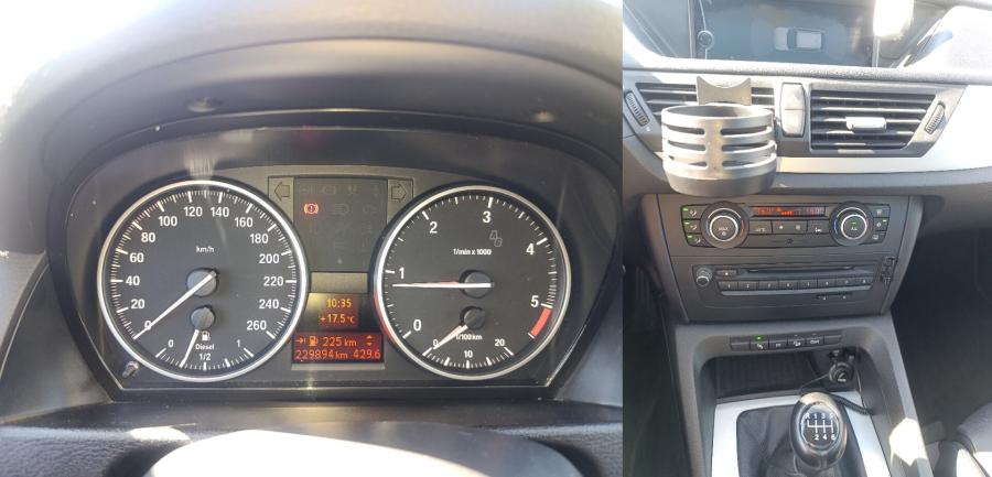 Black BMW X1 2010 in Vilnius, with an engine capacity of 2.00 L and mileage of 230 thousand km for 5300 €, photo 8 on AUTOMOTO.COM.LV