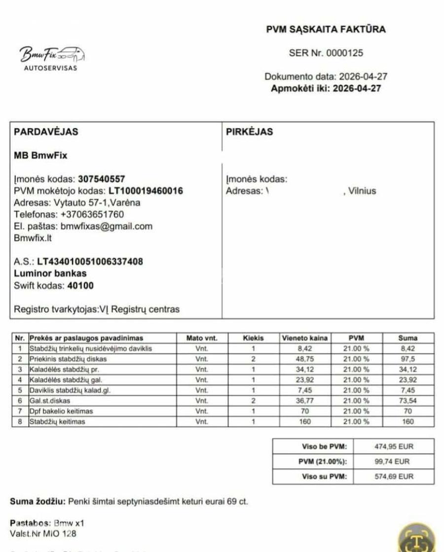 Black BMW X1 2011 in Vilnius, with an engine capacity of 2.00 L and mileage of 259 thousand km for 5999 €, photo 15 on AUTOMOTO.COM.LV