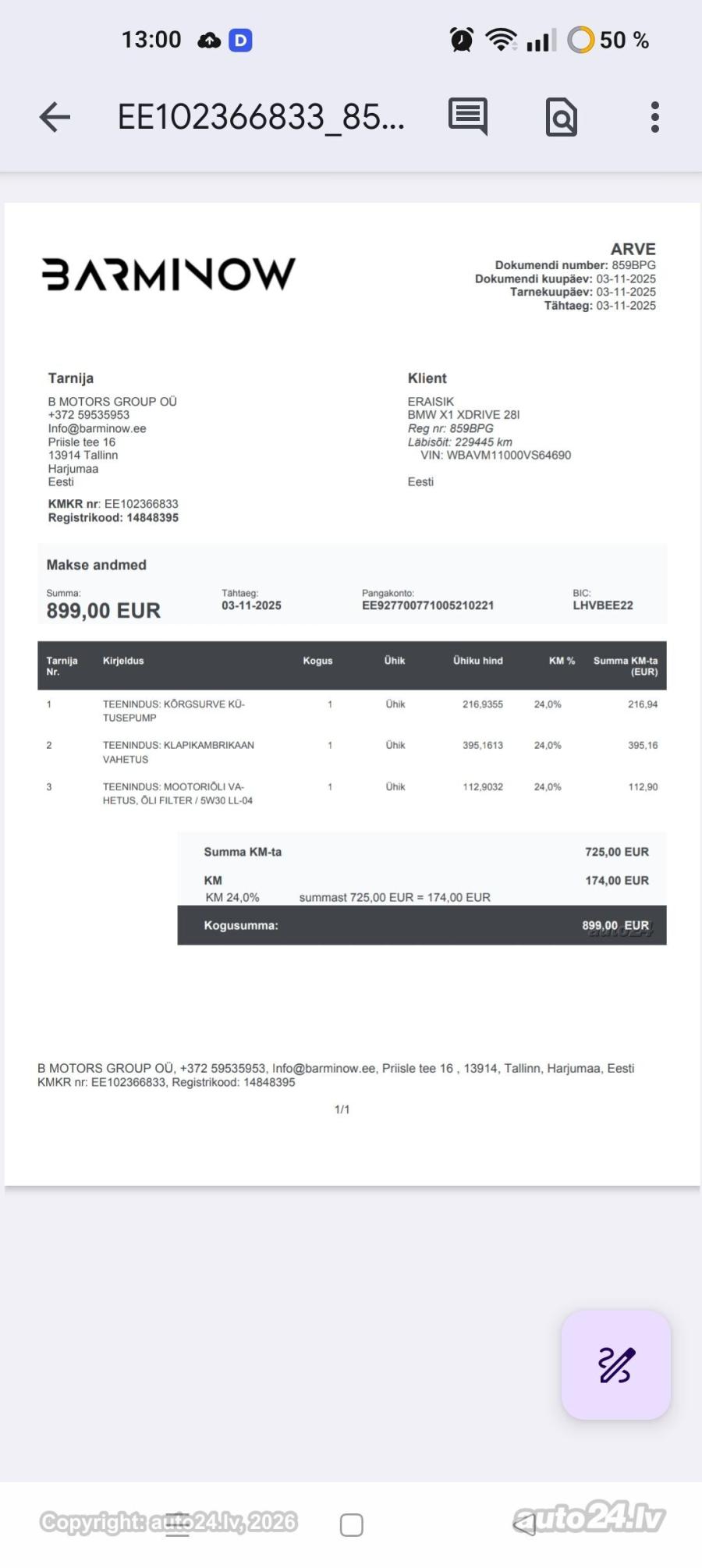Черный БМВ Х1 2011 в Таллин, объемом двигателя 2.00 л и пробегом 235 тыс. км за 7800 €, фото 22 на AUTOMOTO.COM.LV