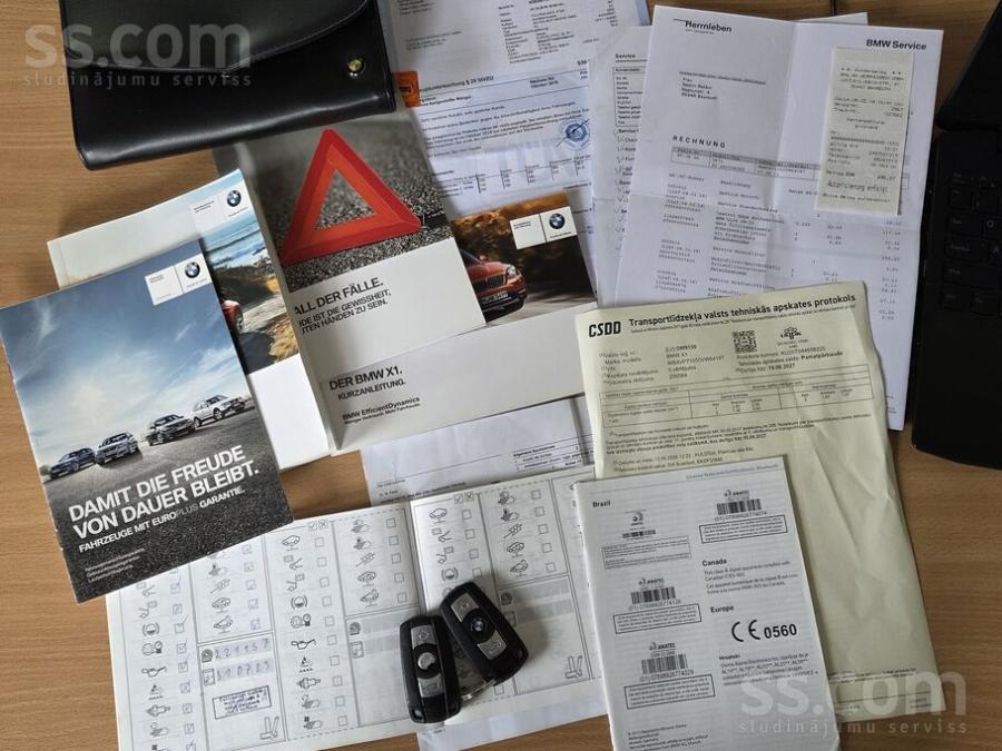 Black BMW X1 2013 in Kuldiga, with an engine capacity of 2.00 L and mileage of 257 thousand km for 7300 €, photo 20 on AUTOMOTO.COM.LV