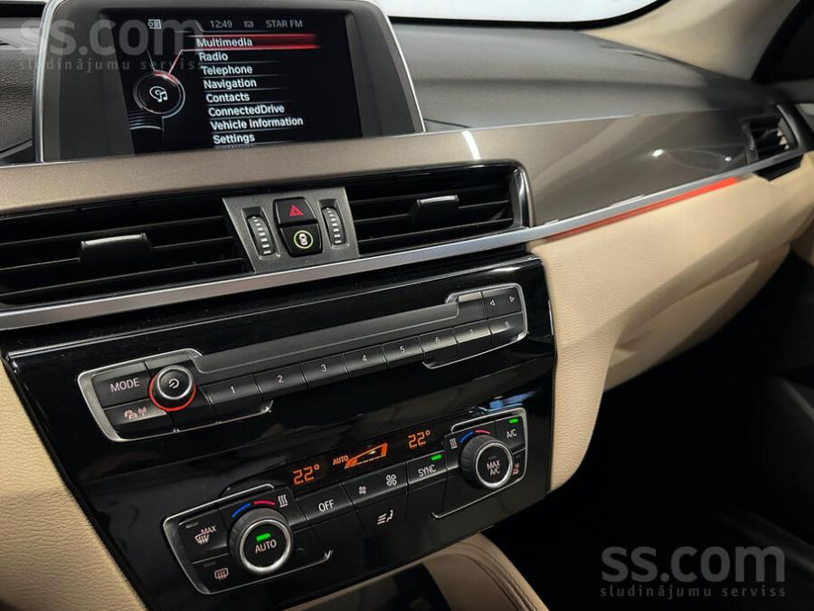 Black BMW X1 2016 in Jurmala, with an engine capacity of 2.00 L and mileage of 269 thousand km for 11990 €, photo 25 on AUTOMOTO.COM.LV