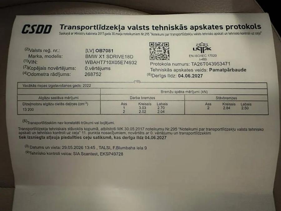 Black BMW X1 2016 in Jurmala, with an engine capacity of 2.00 L and mileage of 269 thousand km for 11990 €, photo 51 on AUTOMOTO.COM.LV