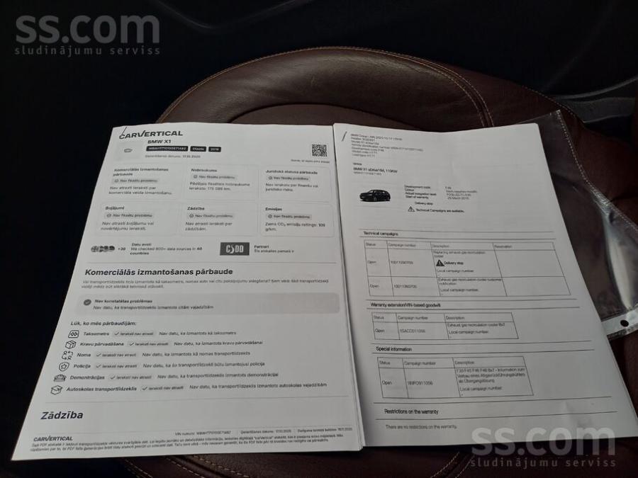 Melns BMW X1 2016 Valmiera, ar dzinēja tilpumu 2.00 L un nobraukumu 185 tūkst. km par 11200 €, foto 23 vietnē AUTOMOTO.COM.LV