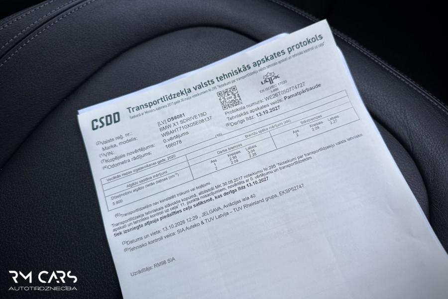 Melns BMW X1 2016 Jelgava, ar dzinēja tilpumu 2.00 L un nobraukumu 166 tūkst. km par 14000 €, foto 25 vietnē AUTOMOTO.COM.LV