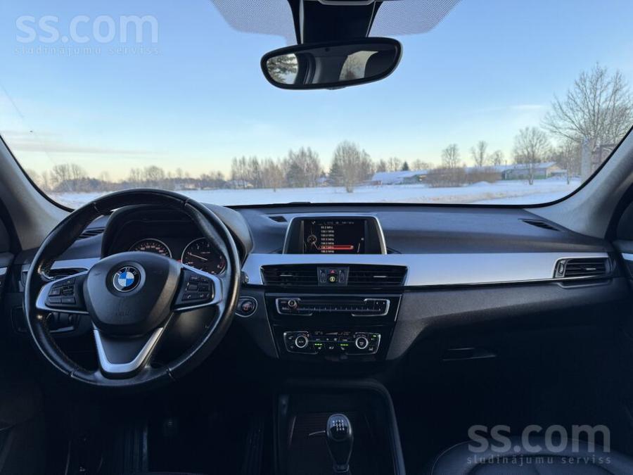 Black BMW X1 2017 in Cesis, with an engine capacity of 1.50 L and mileage of 0 thousand km for 11900 €, photo 16 on AUTOMOTO.COM.LV