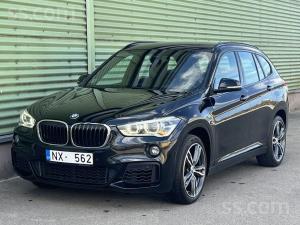 Black BMW X1 2018 in Riga, with an engine capacity of 1.50 L and mileage of 146 thousand km for 15500 €, photo  on AUTOMOTO.COM.LV