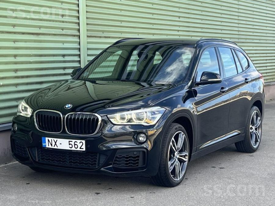 Black BMW X1 2018 in Riga, with an engine capacity of 1.50 L and mileage of 146 thousand km for 15500 €, photo 1 on AUTOMOTO.COM.LV