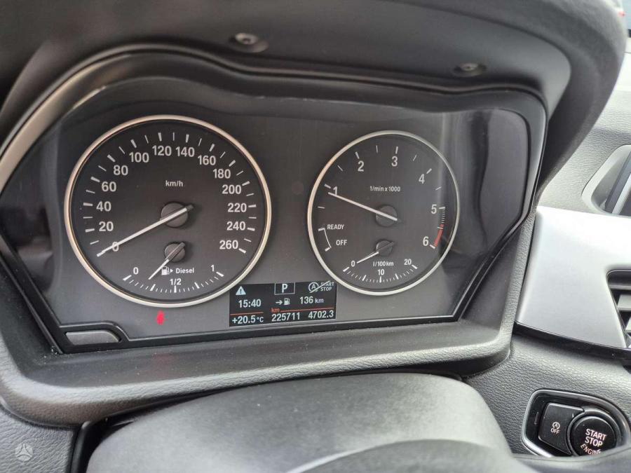 Black BMW X1 2018 in Utena, with an engine capacity of 2.00 L and mileage of 226 thousand km for 12490 €, photo 16 on AUTOMOTO.COM.LV