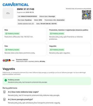 Черный БМВ Х1 2018 в Друскининкай, объемом двигателя 2.00 л и пробегом 213 тыс. км за 14500 €, фото 28 на AUTOMOTO.COM.LV
