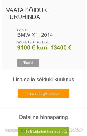Черный БМВ Х1 2014 в Таллин, объемом двигателя 2.00 л и пробегом 126 тыс. км за 8900 €, фото 11 на AUTOMOTO.COM.LV