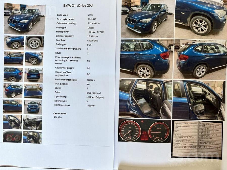 Zils BMW X1 2010 Rīga, ar dzinēja tilpumu 2.00 L un nobraukumu 260 tūkst. km par 7900 €, foto 22 vietnē AUTOMOTO.COM.LV