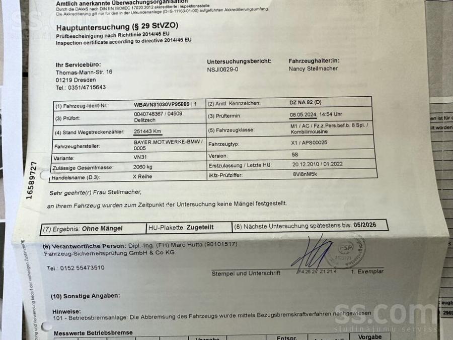 Zils BMW X1 2010 Rīga, ar dzinēja tilpumu 2.00 L un nobraukumu 260 tūkst. km par 7900 €, foto 23 vietnē AUTOMOTO.COM.LV