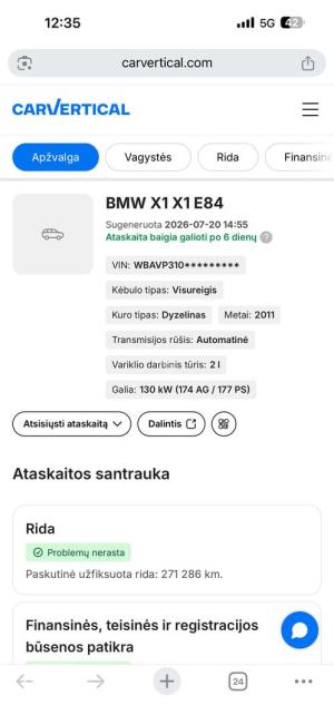 Blue BMW X1 2011 in Kaunas, with an engine capacity of 2.00 L and mileage of 280 thousand km for 6350 €, photo 20 on AUTOMOTO.COM.LV